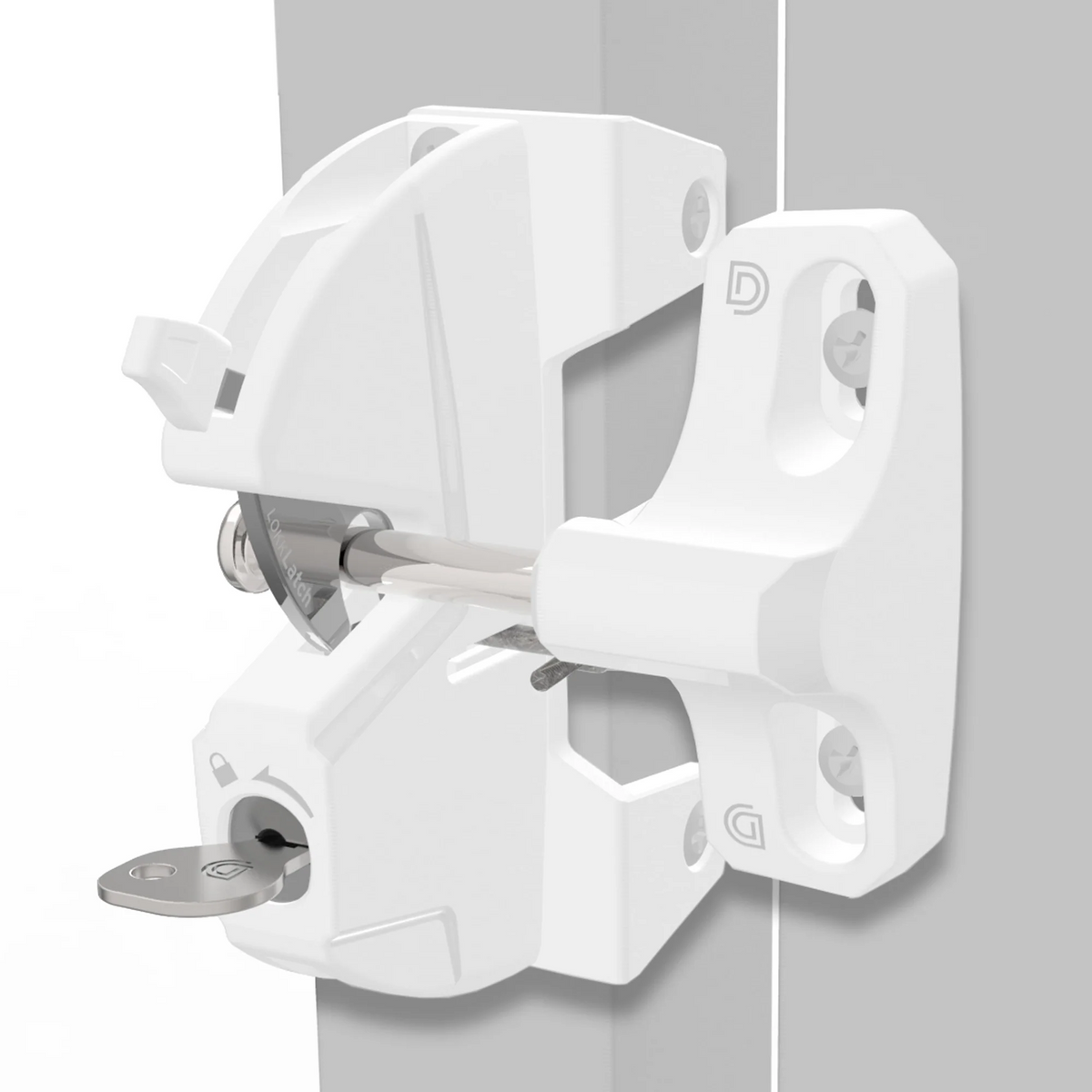 D&D Lock Latch Deluxe Keyed Alike White – AMW Wholesale Fencing